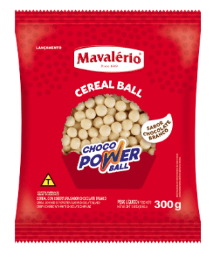 Choco Power Ball Sabor Chocolate Branco Grande 300g - Mavalério - Fescopan