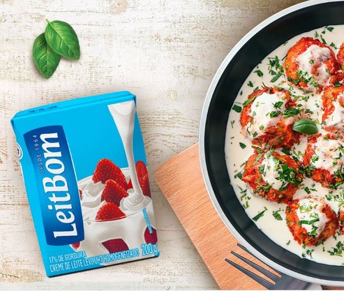 Creme de leite 200g 17% gordura – LeitBom - Fescopan